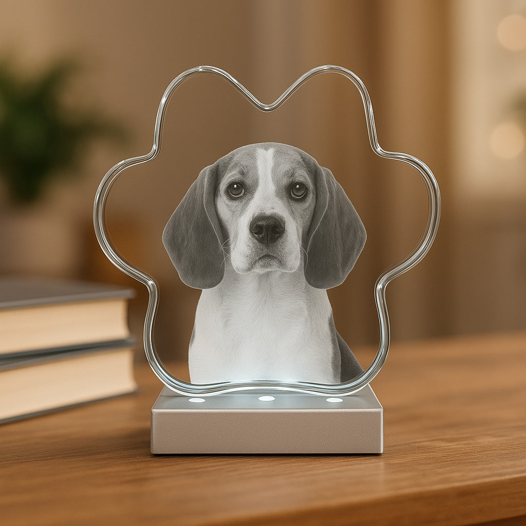 Buy 2D Paw Crystal – Unique Pet Memorial Keepsake – Incrystals