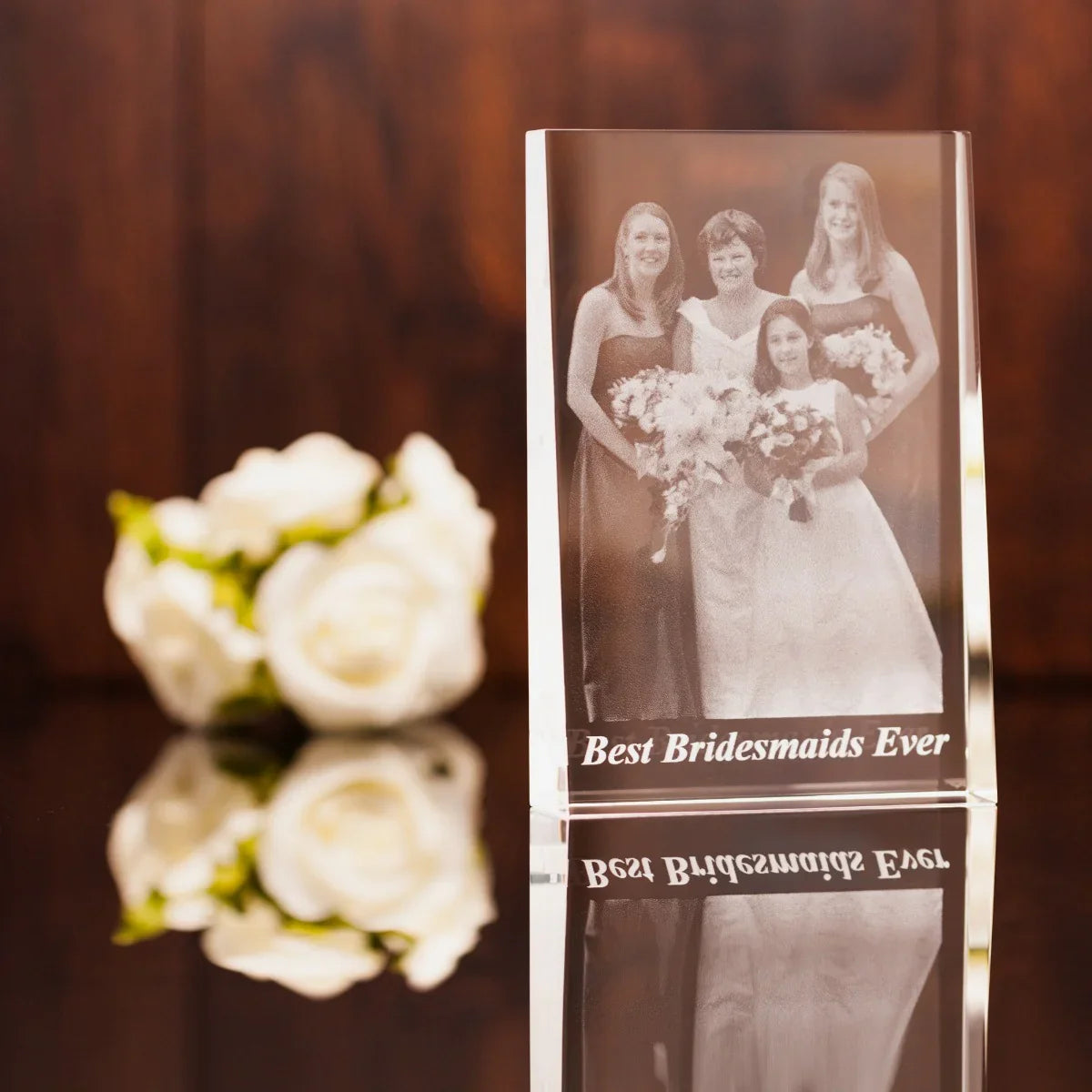 Your Photo Laser Engraved |Premium Engraved Photo Crystal Gift|Silver ...